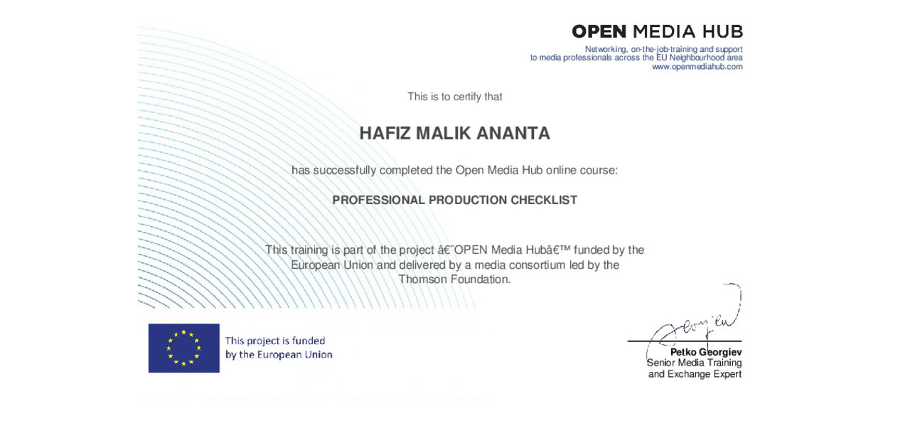 Professional Production Checklist